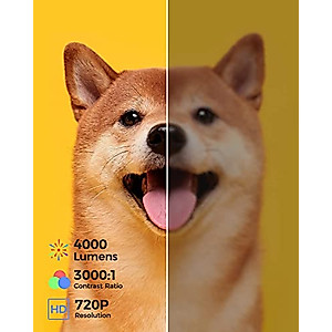 Pokitter Mini Video Portable Projector 1080P Supported, Home Theater Movie Projector Compatible with HDMI,VGA,USB,AV,Laptop,Smartphone,Xbox