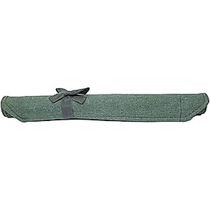 Knife Roll, Chef’s Knife Roll Case, Knife Bag, Portable 7 Slots Knife Cutlery roll Case - Waxed Canvas Knife Holders, Utensils Wrap Bag and Home Kitchen, Best Gift for Pro Chef Roll Bags (Green)