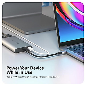 HyperDrive Dual 4K HDMI Adapter for M1/M2 MacBook 2X HDMI, Pass-Through Charging