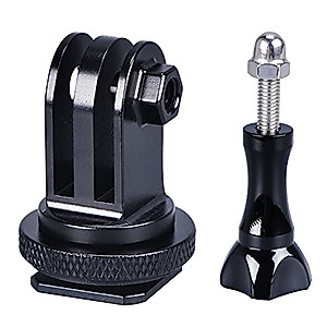 Smatree Full Aluminum Tripod Screw to DSLR Camera Flash Cold Shoe Mount Adapter Compatible for GoPro 11/10/MAX/9/8/7/6/5/4/3+/3,GOPRO Hero 2018/DJI OSMO Action Camera