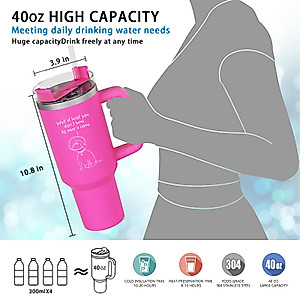 40 oz Stainless Steel Tumbler with Handle - Self Care Gift for Women - Insulated Mug for Hot & Cold Drinks - Post Surgery, Hysterectomy, Chemo, Cancer, Get Well Soon Gift Basket Alternative