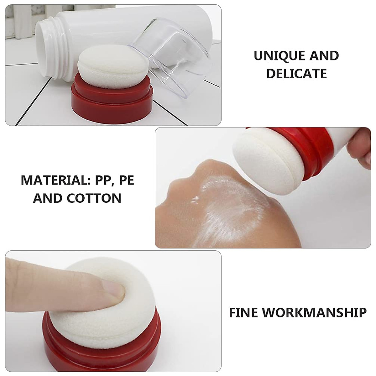 Baby Powder Puff Box Fluffy Body After- Bath Powder Case Baby Care Face Body Villus Powder Puff Container Makeup Cosmetic Talcum Powder Container