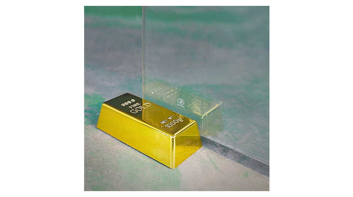 FUTUREPLUSX Gold Bar Door Stop - Stylish & Functional Decor