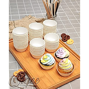 1000pcs White Cupcake Liners Muffin Linner No Smell, Food Grade Baking Cups（Standard Size）qiqee