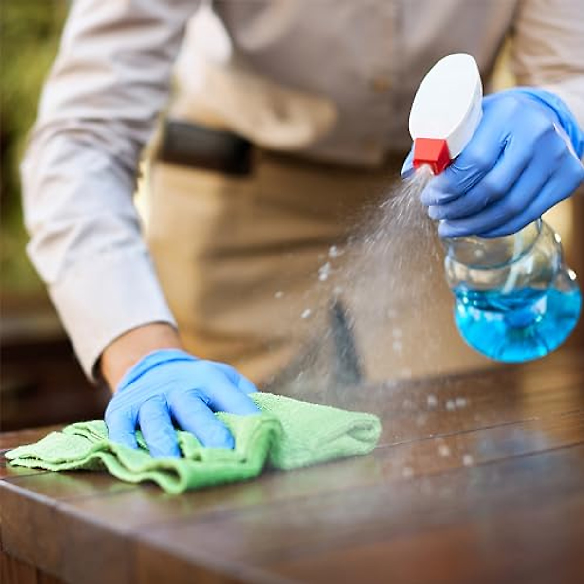 VOS Disposable Gloves| Heavy Duty | Powder Free | Latex Free Rubber | 100 Count Box |food Safe