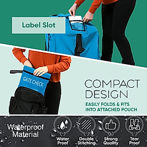 reperkid Premium Car Seat Travel Bag for Airplane - Durable, Universal Fit, Water-Resistant Gate Check Bag with Adjustable Carry Straps - for Safe and Hassle-Free Travel