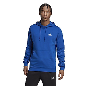 adidas Men's Essentials Fleece Hoodie, Team Royal Blue/White, Small