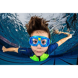 Aquasphere SEAL Kids (Ages 3+) Swim Goggles, Made in ITALY - Wide Vision, Comfort, E-Z Adjust, Anti Scratch & Fog, Leak Free