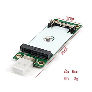 Mini PCIe WWAN Card to USB Adapter with SIM Slot, Mini PCI Express WWAN/LTE/4G Module Tester Converter, Support 30mm 50mm Wireless Wide Area Network Card