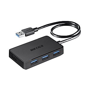 Buffalo Buffalo PS4 Compatible, USB 3.0 Bus Power, 4 Port Hub, Black Design, Magnetic Included, BSH4U305U3BK (Compatible with Windows/Mac/PS3)