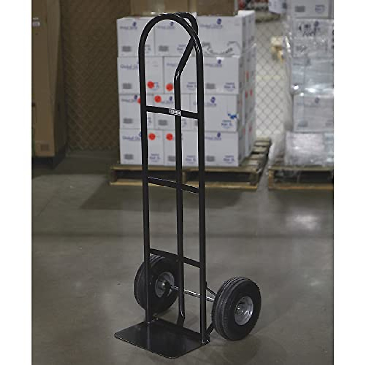 Ironton Steel Pneumatic Hand Truck Dolly - 600-Lb. Capacity, 10in. Tires, Powder-Coat Finish