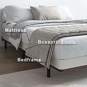 Vehowy Low Profile Box Spring Queen Size, 3 Inch Box Spring for Queen Bed, Heavy Duty Mattress Foundation, Metal Bed Base,Non-Slip,Easy Assembly