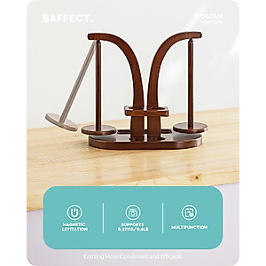 Baffect Yarn Holder Magnetic, Yarn Ball Holder Wooden, Yarn Spindle With Double Spindles, Spinning Yarn Holder For Crochet Lovers