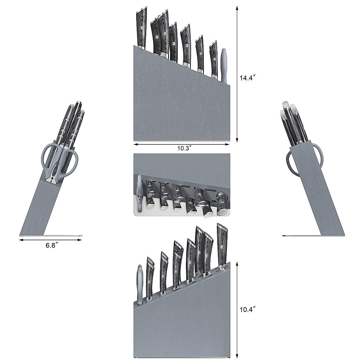 Cangshan NAKA Series X-7 Steel Forged HUA Knife Block Set (12-Piece)