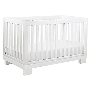 Babyletto Modo 3-in-1 Convertible Crib with Toddler Bed Conversion Kit in White, Greenguard Gold Certified