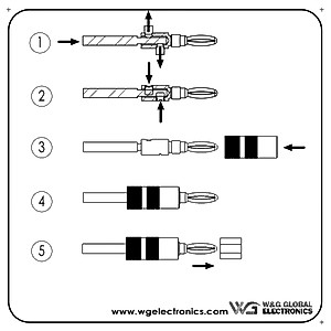 WGGE WG-009 Banana Plugs Audio Jack Connector 12 Pairs / 24 pcs, 24k Gold Dual Screw Lock Speaker Connector for Speaker Wire, Wall Plate, Home Theater, Audio/Video Receiver and Sound Systems…