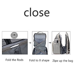 Baby Diaper Bag Backpack with Changing Station, Baby Registry Search Shower Gifts, Baby Bags for Boy Girl, New Mom Gifts for Women, Large Capacity, USB Port,Gray