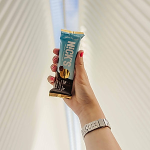 Nick's Protein Bars Crispy Nougat | 16g protein | 210 calories | Low Carb Keto Friendly Snacks No Added Sugar (Multipack 12 bars x 50g)