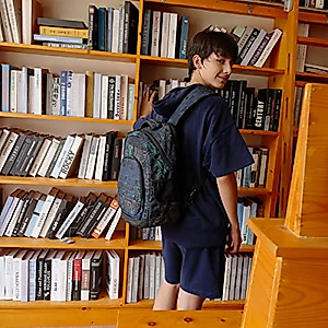 UNIKER School Backpack Men,High School Backpacks Blue,Backpack with Laptop Compartment,Bookbags for Middle School