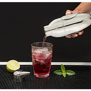 HIC Kitchen Penguin Cocktail Shaker, 18/8 Stainless Steel, 18-ounce