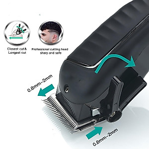 HARUE Hair Clippers for Men, Trimmer Hair Clipper Hair Trimmer for Men Beard Trimmer Hair Cutting Machine Electric Cordless Clippers Rechargeable