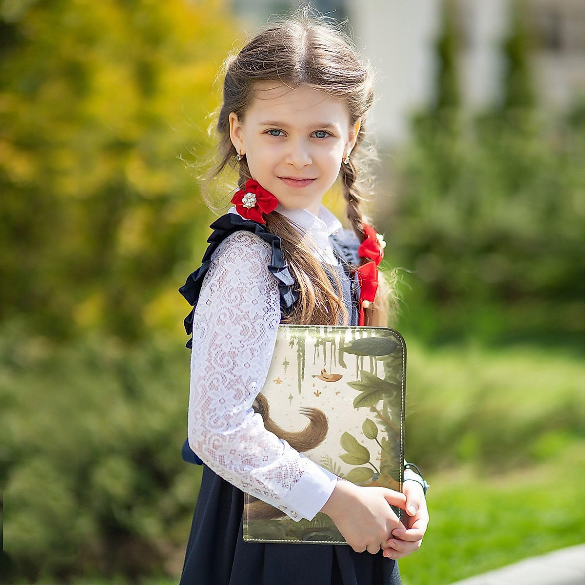 PYBUG Cute Sloth Trading Card Binder with Nylon Strap 4-Pocket Waterproof PU Leather Card Collection Binder for 400 Cards Sturdy Card Holder Folders for Game Cards,Sports Cards