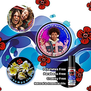 WagsMarket - Nag Champa Perfume Oil, from 0.33oz Roll On to 4oz Glass Bottle (0.33oz Roll On)