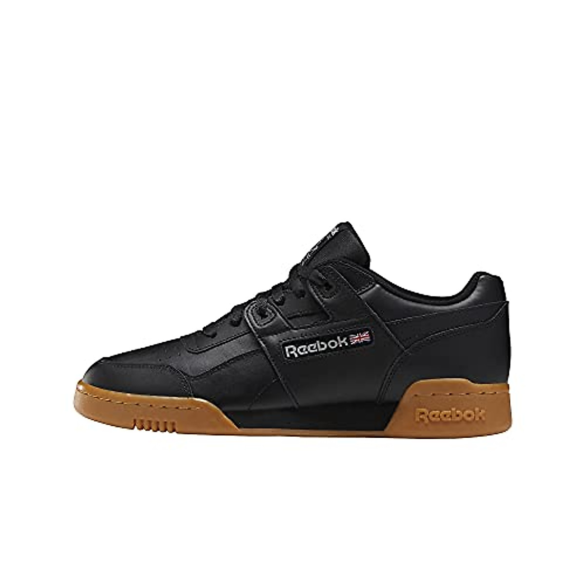 Reebok Men Workout Plus Sneaker, Black/Carbon/Classic red, 10.5