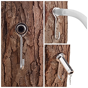 Maple Syrup Tapping Kit, Stainless Steel Maple Tree Taps Spiles, 6 Spiles and Hooks, 6pcs 3-ft Food Grade Tubing with 2 pack Spile Cleaning Brushes