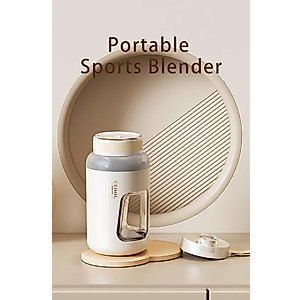Portable Blender for Protein Shakes, 21oz, USB-C Rechargeable Blender with 10 Blades, Blender for Shakes and Smoothies, Leakproof and Reusable, Suitable for Travel, Home, Office, Gym