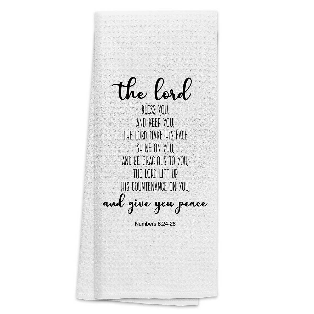 TUNW Christian Themed Kitchen Towels 16×24,Bible Verse Scripture Numbers 6:24-26 Soft and Absorbent Kitchen Tea Towel Dish Towels Hand Towels,Christian Gifts for Women Faith Men Faith