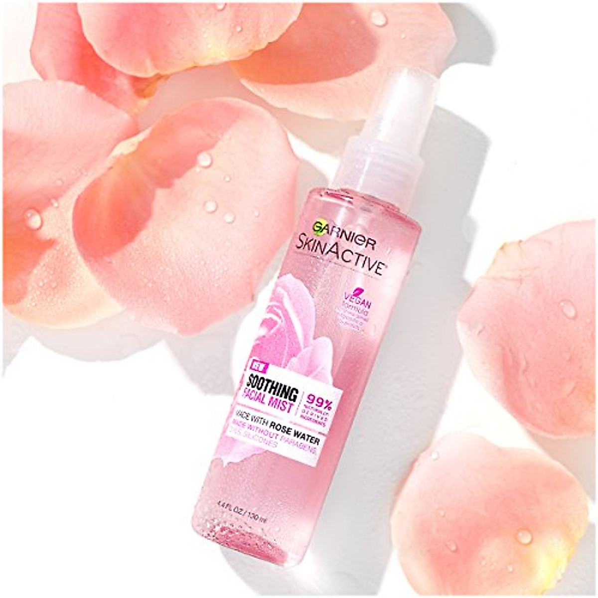 Garnier SkinActive Facial Mist Spray with Rose Water, 4.4 Fl Oz (Pack of 1)