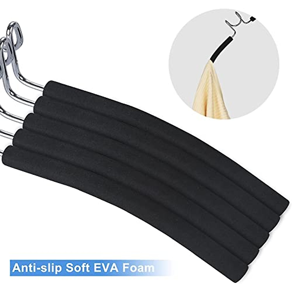 Clothes Hangers Space Saving Coat Hangers, Homa Jia Non Slip Blouse Hangers Heavy Duty Foldable Stainless Steel Sweater Shirt Hanger Multilayer Closet Storage Organizer