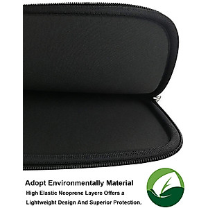 Naukay Laptop Sleeve Case 15.6 Inch,Resistant Neoprene Laptop Sleeve/Notebook Computer Pocket Case/Tablet Briefcase Carrying Bag Compatible Asus/Dell/Fujitsu/HP/Sony/Toshiba/Acer/Fujitsu- (Black)
