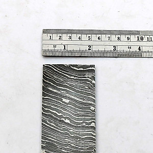 PAL 2000 KNIVES SJAA 9500 12 x 2 x 2mm Thickness FIRE Storm Pattern Custom Handmade Damascus Steel Billet Bar Blank Blade for Knife Making Jewellery Making Cutlery Making and for Other Making Purpose