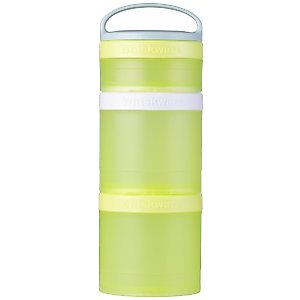 Whiskware Stackable Snack Containers for Kids and Toddlers, 3 Stackable Snack Cups for School and Travel, Neon Yellow