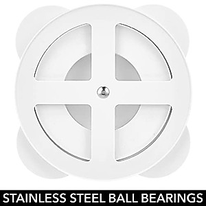 mDesign Spinning Lazy Susan Makeup Turntable Storage Center - 9 Sections - Rotating Organizer for Bathroom Vanity Counter Tops, Dressing Tables, Cosmetic Stations, Dressers - White