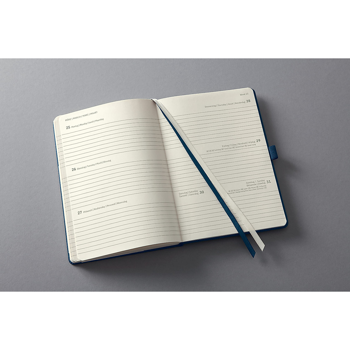 SIGEL C2463 Conceptum Weekly planner 2024, approx. A6, dark blue, hardcover, 2 pages = 1 week, 176 pages