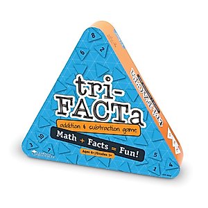 Learning Resources tri-FACTa Addition and Subtraction Game, Early Math Skills, Ages 6+.,Multi-color,10 W in