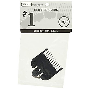 Wahl Professional #1 Guide Comb Attachment 1/8" (3.0mm) - 3114-001 – Great for Professional Stylists and Barbers – Black
