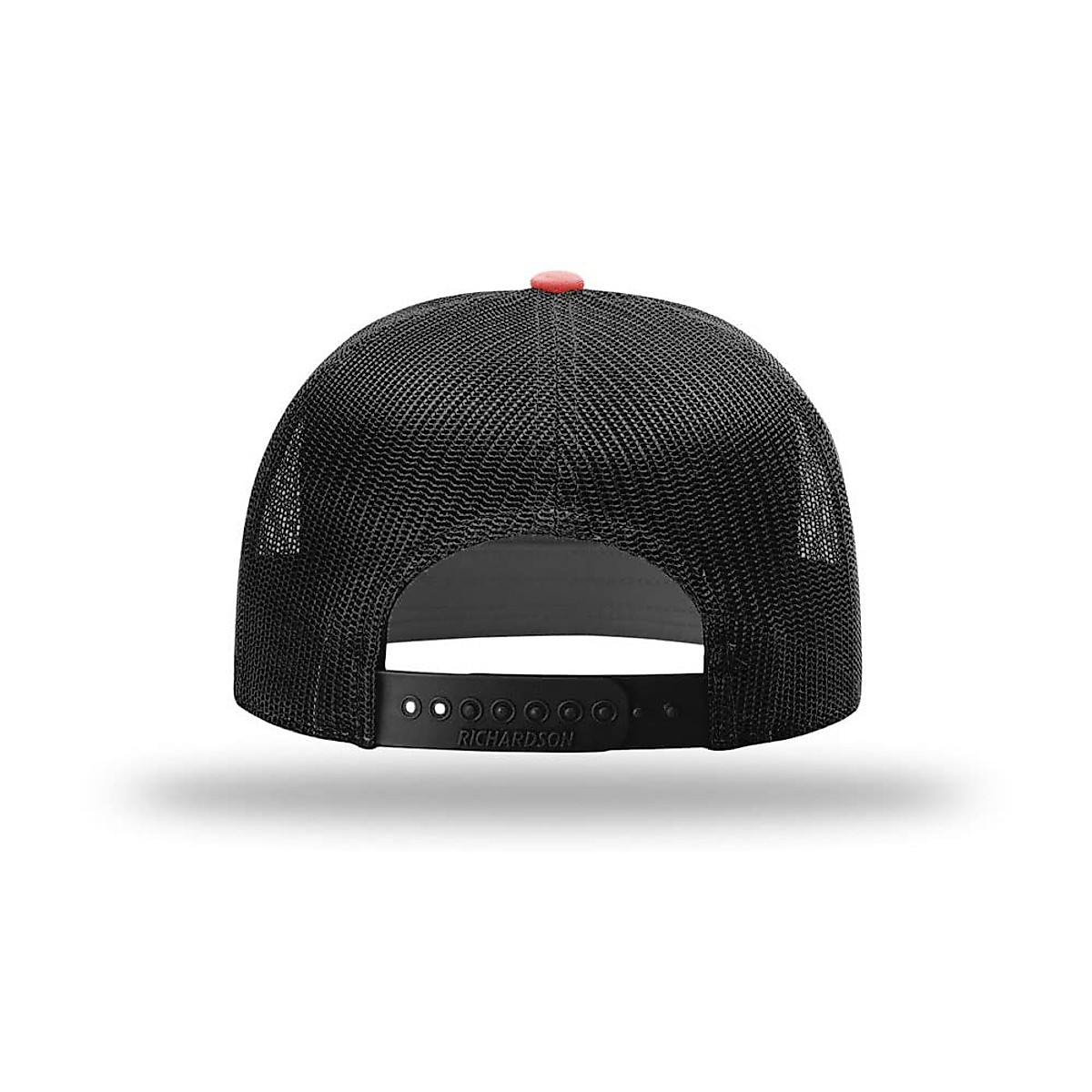 Richardson 168 Hi-Pro Trucker Snapback Cap Bundle with THP Hat & Clothing Brush (Red/Black)