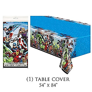 Marvel Avengers Party Supplies and Decorations for Superhero Birthday Party, Serves 16 Guests, Perfect for Girls and Boys, Easy Setup and Takedown with Plates, Napkins and Cups