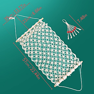 Fruit Hammock Under Cabinet Macrame Hanging Fruit Basket Veggie Banana Holder with Hooks Boho Decor for RV Camping Kitchen Organizers and Storage Christmas Housewarming Gifts