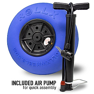 Folding Beach Cart with Balloon Wheels, Rolling Cooler Dolly with Big 13 Inch Large Sand and Beach Tires (White)