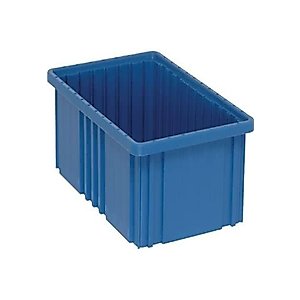 Quantum DG92060BL Dividable Grid Storage Containers (6' H x 10 7/8' W x 16 1/2' D) [Set of 8] Color: Blue