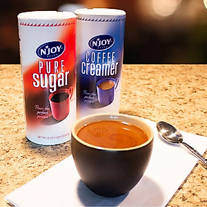 N'Joy Sugar Canisters 22 Ounce (Pack of 2) 100% Pure Granulated Bulk Sugar w/CC's Sweets & Snacks Scoop