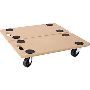 Furniture Moving Dolly, Heavy Duty Wood Rolling Mover with Wheels for Piano Couch Fridge Heavy Items, Securely Holds 500 Lbs (2pcs 22.8" x11.2" Platform)