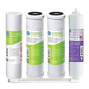 APEC Water Systems FILTER-SET-ESPHUV-SSV2 High Capacity Replacement Filter Set for Essence Series ROES-PHUV75 Reverse Osmosis Water Filter System Stage 1-3, 5&7