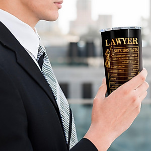 Qatdey Lawyer Gifts for Women/Men, Lawyer Gifts Tumbler 20oz, Law School Gifts for Law Student, Attorney Gifts Mug, Birthday Gifts for Lawyers Cup, Future Lawyer Gifts, Appreciation Gifts for Lawyer