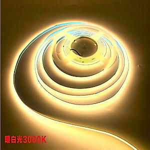 DC12v LED Strip Lighting,5mm width 6.6ft/2m Night Light, 480LEDs/M Uniform Glow COB Bendable Tape Light, Cutting Designed Rope Light, Flexible Counter Light for Bedroom, Cabinet (cold white 6000K)